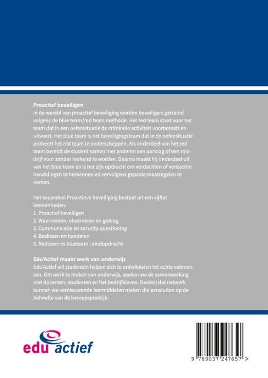 Keuzedelen - Keuzedeel proactief beveiligen folio, Martin Berrens | 9789037247657 | Boeken | bol