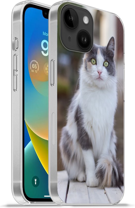 Telefoonhoesje Geschikt voorApple Iphone 14 hoesje - Kat - Portret ...