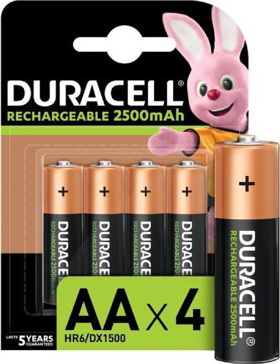 oplaadbare batterij NiMH AA 2500mAh 4st. | bol