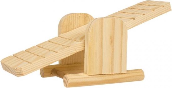 Duvo+ Houten wipplank 22x8x7,5cm | bol