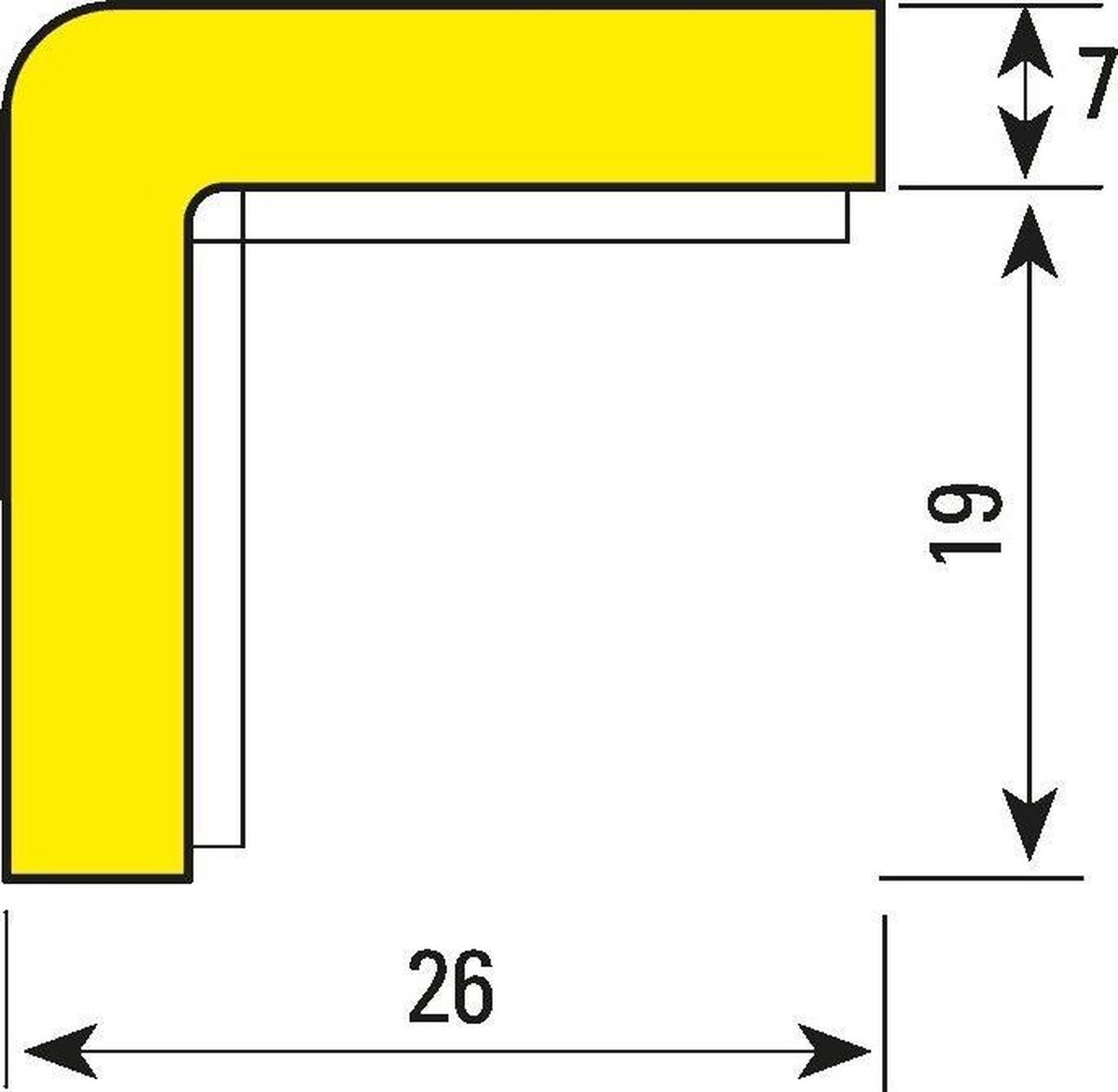 Knuffi stootrand type E hoekprofiel lengte 1 m Zwart | bol.com