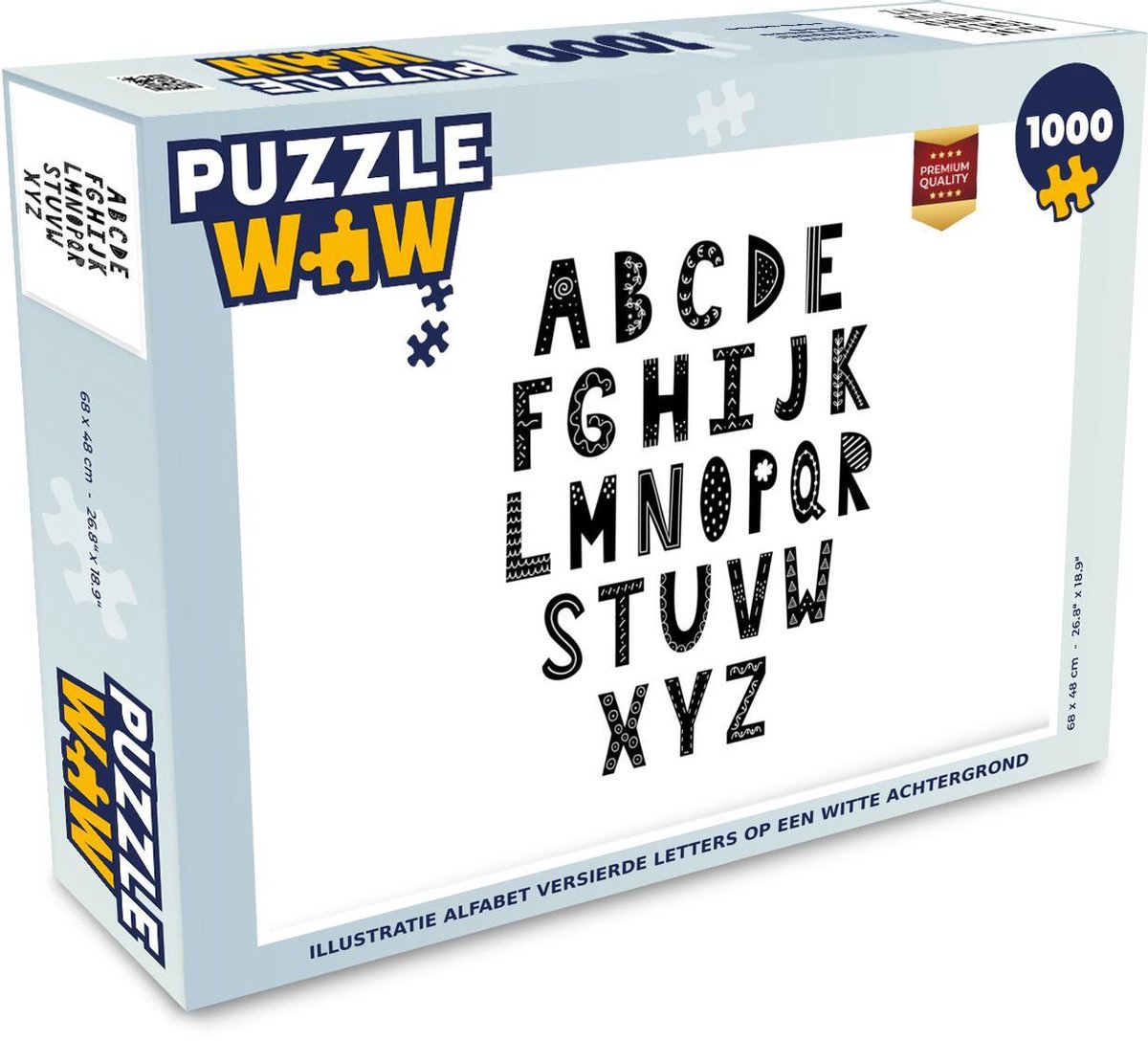 Puzzle 1000 pièces adultes Alphabet illustration 1000 pièces ...