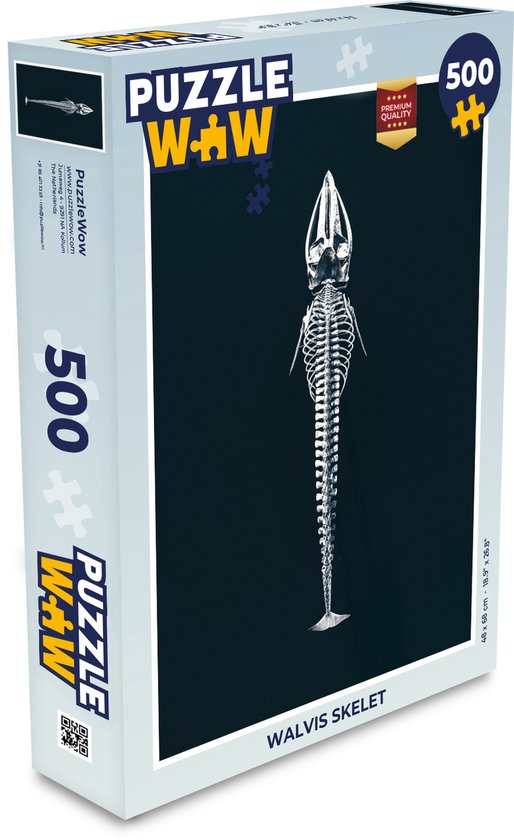 Puzzel 500 stukjes Skeletten van dieren - Walvis skelet - PuzzleWow ...