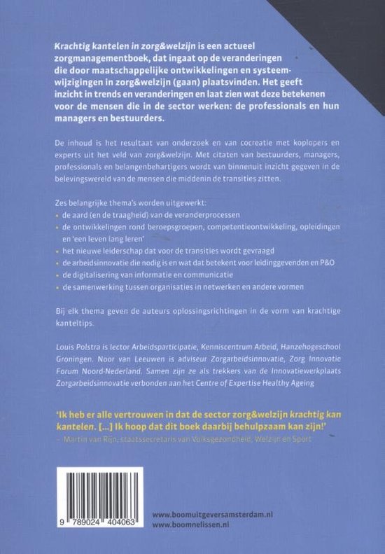 Krachtig kantelen in zorg & welzijn | 9789024404063 | Louis Polstra ...