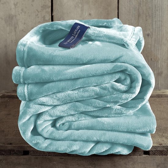 De Witte Lietaer Fleece deken Mineral - 150 x 200 cm - Blauw | bol
