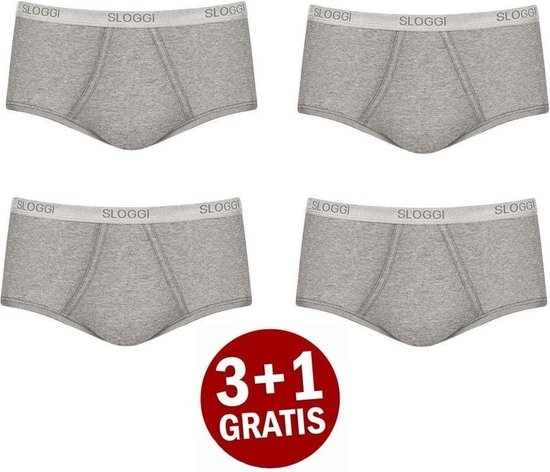 Sloggi - Basic Maxi 4-pack - Grijs | bol