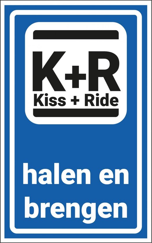 Kiss and ride bord - kunststof - L52 200 x 125 mm | bol