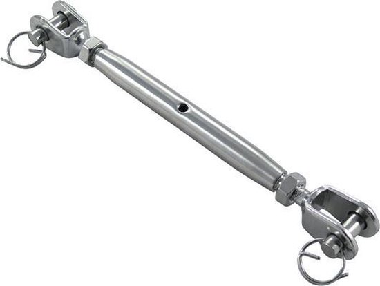 Spanschroef wantspanner met gaffels - RVS - M4 | bol