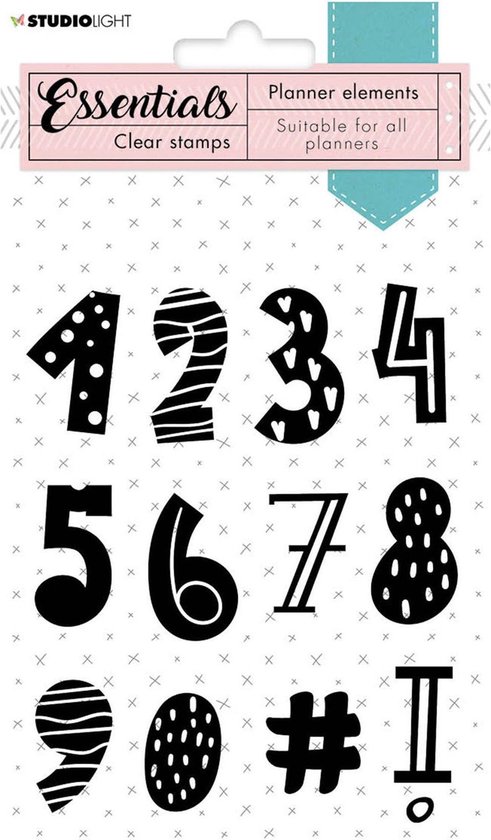Studio Light Clear stamp - planner essentials - Numbers | bol.com