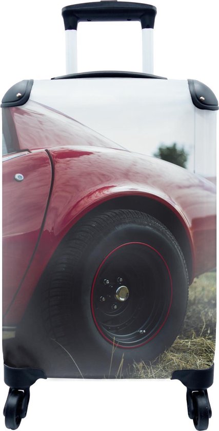 Koffer - Auto - Wielen - Rood - Past binnen 55x40x20 cm en 55x35x25 cm ...