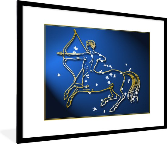 Fotolijst incl. Poster - Sterrenbeeld - Boogschutter - Sterren - 80x60 ...