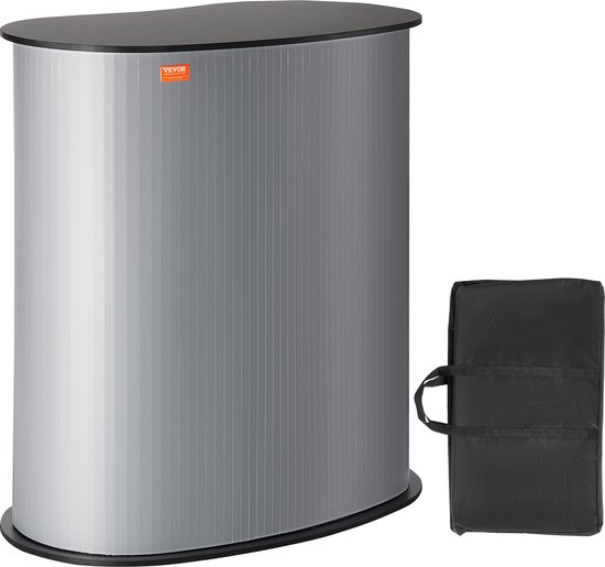 Kibus Draagbare Beurs balie - 90x49x94cm - Grijs - PVC met houten blad ...