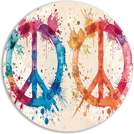 Vredestekens wandpaneel - Symbool wandschaal - Wandschaal Muur ...