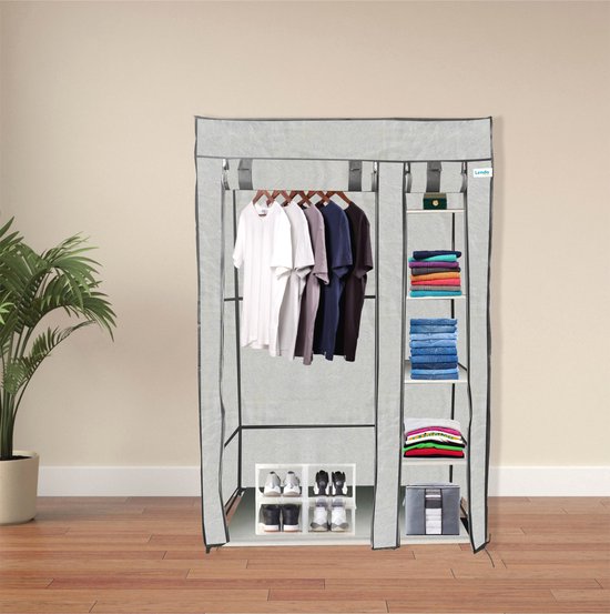 Lendo Online Opvouwbare Kledingkast Garderobekast met ophangrails ...