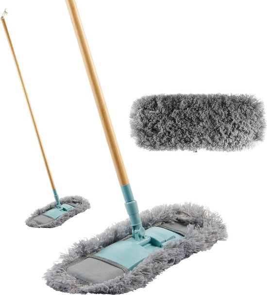 Flat Head Floor Mop Fluffy Dusting Head Duster For Hard Flooring Types ...