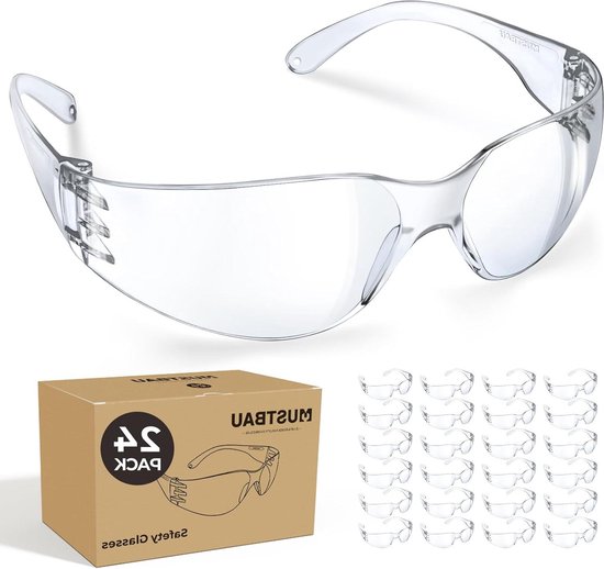 Transparante lichtgewicht krasbestendige anti-mist UV-beschermingsbril ...