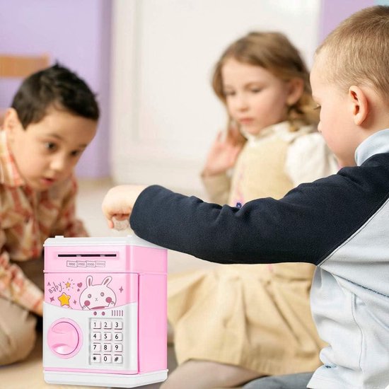 Mini ATM Elektronische Spaarpot met Wachtwoord - Roze - Speelgoed voor ...