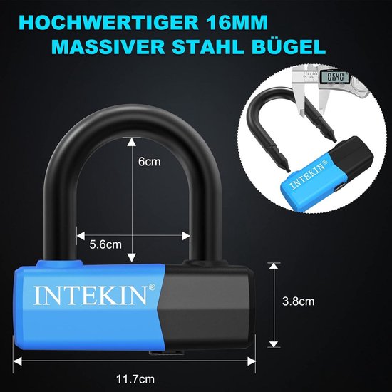 120 cm lang 10 mm dik motorfiets kettingslot met 16 mm U-slot - hoge ...