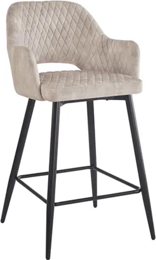 Barkruk Club Velvet Beige | bol