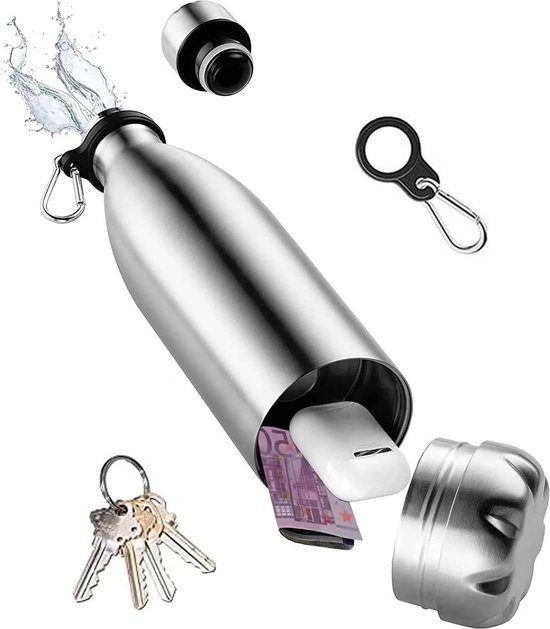 Domemit Stash water bottles can - RVS - Verborgen compartiment - 730ml ...