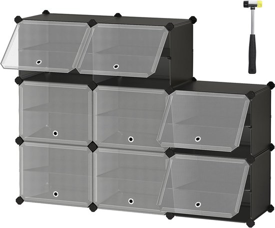 Rootz 8 Cube Black Storage Organizer - Cube Organizer - Cube Storage ...