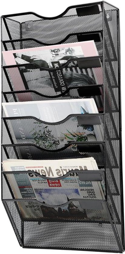 File Organizer - Hangende muur houder voor A4 documenten - Grijs | bol