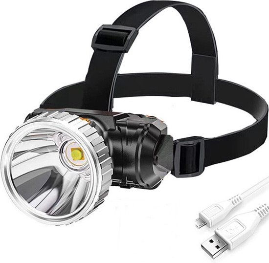 Waterproof LED Hoofdlamp oplaadbaar - Zwart | bol