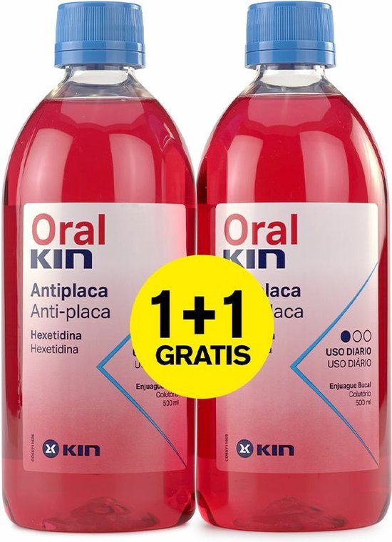 Mondwater Kin Oralkin Enjuague Bucal Placa Anti-plaque (2 uds) | bol