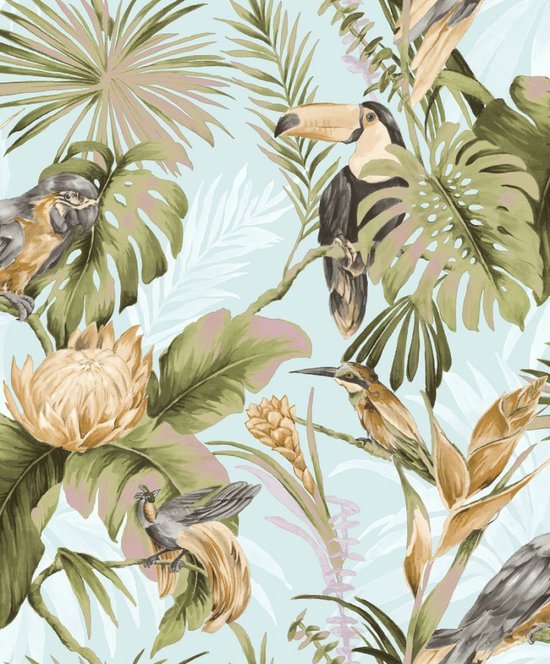Behang tropisch toekan - Behang - Wandbekleding - Wanddecoratie ...