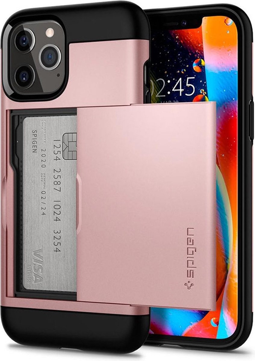 Spigen - Slim Armor CS iPhone 12 / iPhone 12 Pro 6.1 inch - roze | bol.com