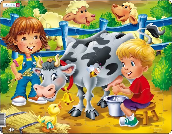 Larsen Maxi BM5 Vormpuzzel 18 stuk(s) Boerderij | bol