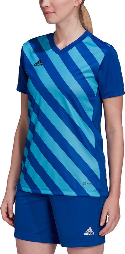 adidas - Entrada 22 GFX Jersey Women - Blauw Voetbalshirt-S | bol.com