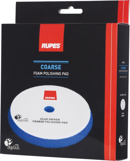 RUPES BigFoot Mille Foam Polijstschijf - Cutting Coarse Blauw | bol
