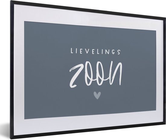 Fotolijst incl. Poster - Zoon - Liefde - Lievelingszoon - Familie ...