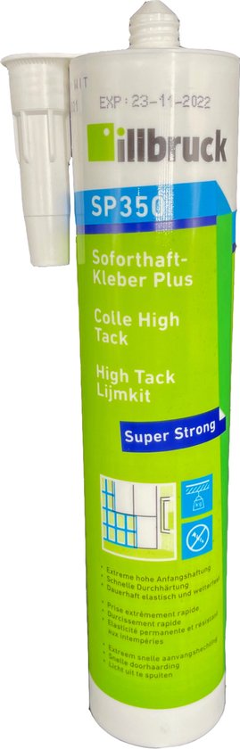 SP350 High Tack Pro Lijmkit | Zwart | 310 ML | 12 stuks | bol.com