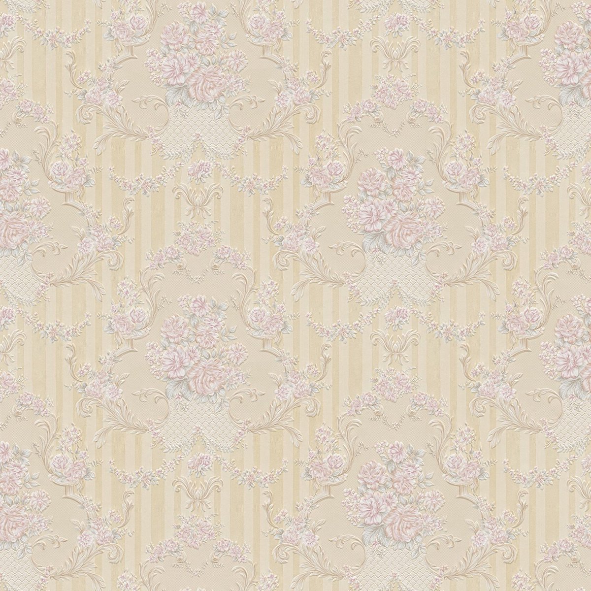 Barok behang Profhome 765789-GU papier behang licht gestructureerd in ...