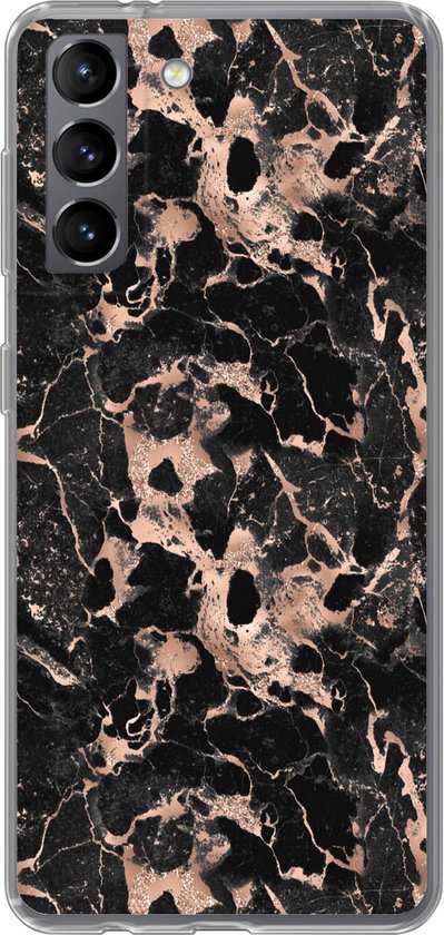 Telefoonhoesje Geschikt voor Samsung Galaxy S21 hoesje - Marmer print ...