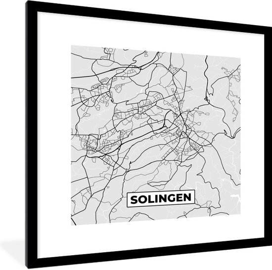Fotolijst incl. Poster - Plattegrond - Kaart - Stadskaart - Duitsland ...