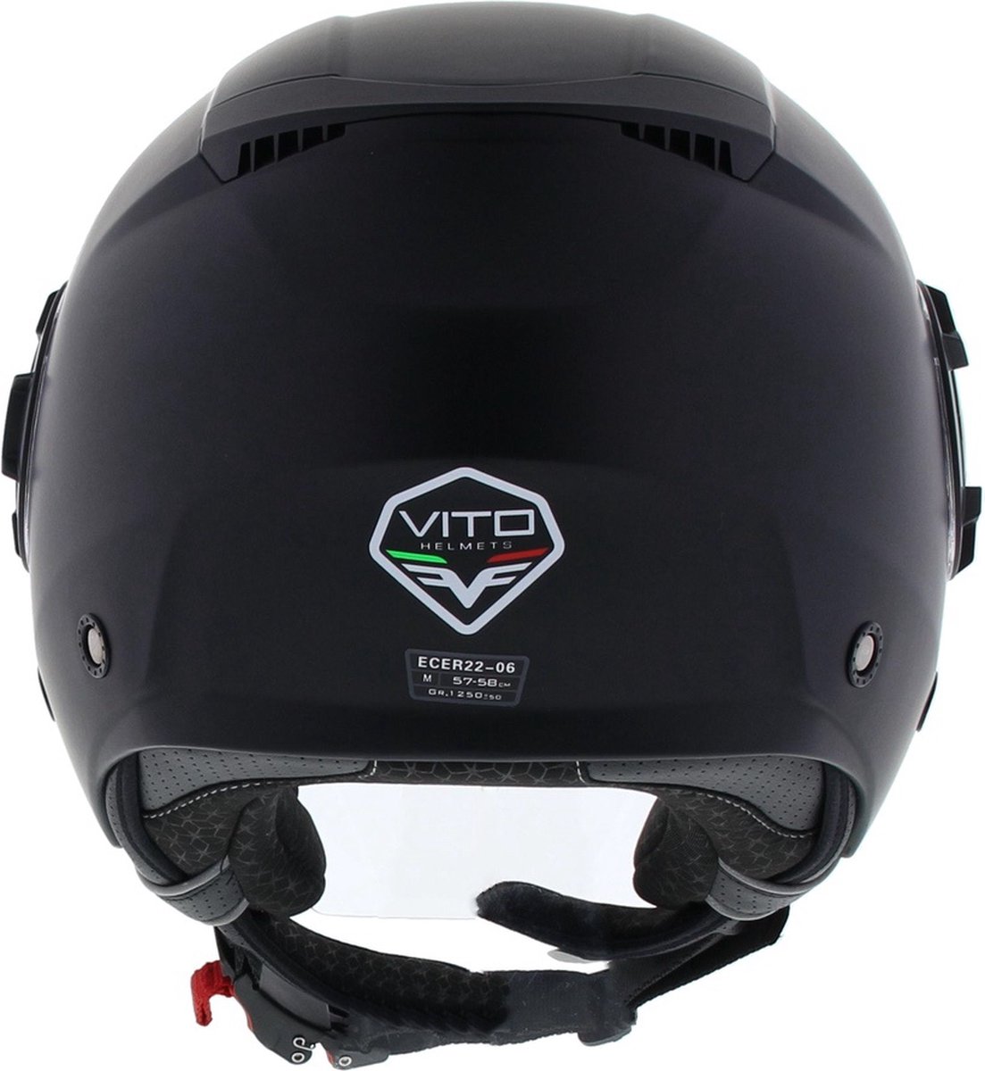 Vito Isola jethelm mat zwart XL - Scooterhelm & Motorhelm | bol