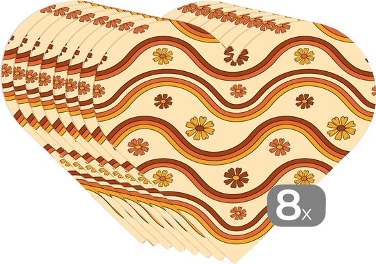 Onderleggers - Placemats - Placemats hartje - Vintage - Patronen ...