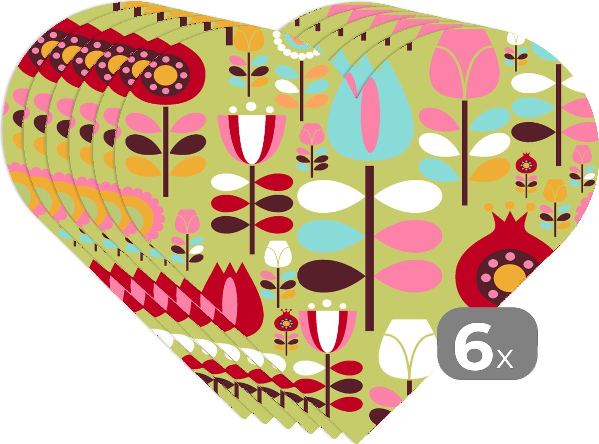 Onderleggers - Placemats - Placemats hartje - Patronen - Bloemen ...