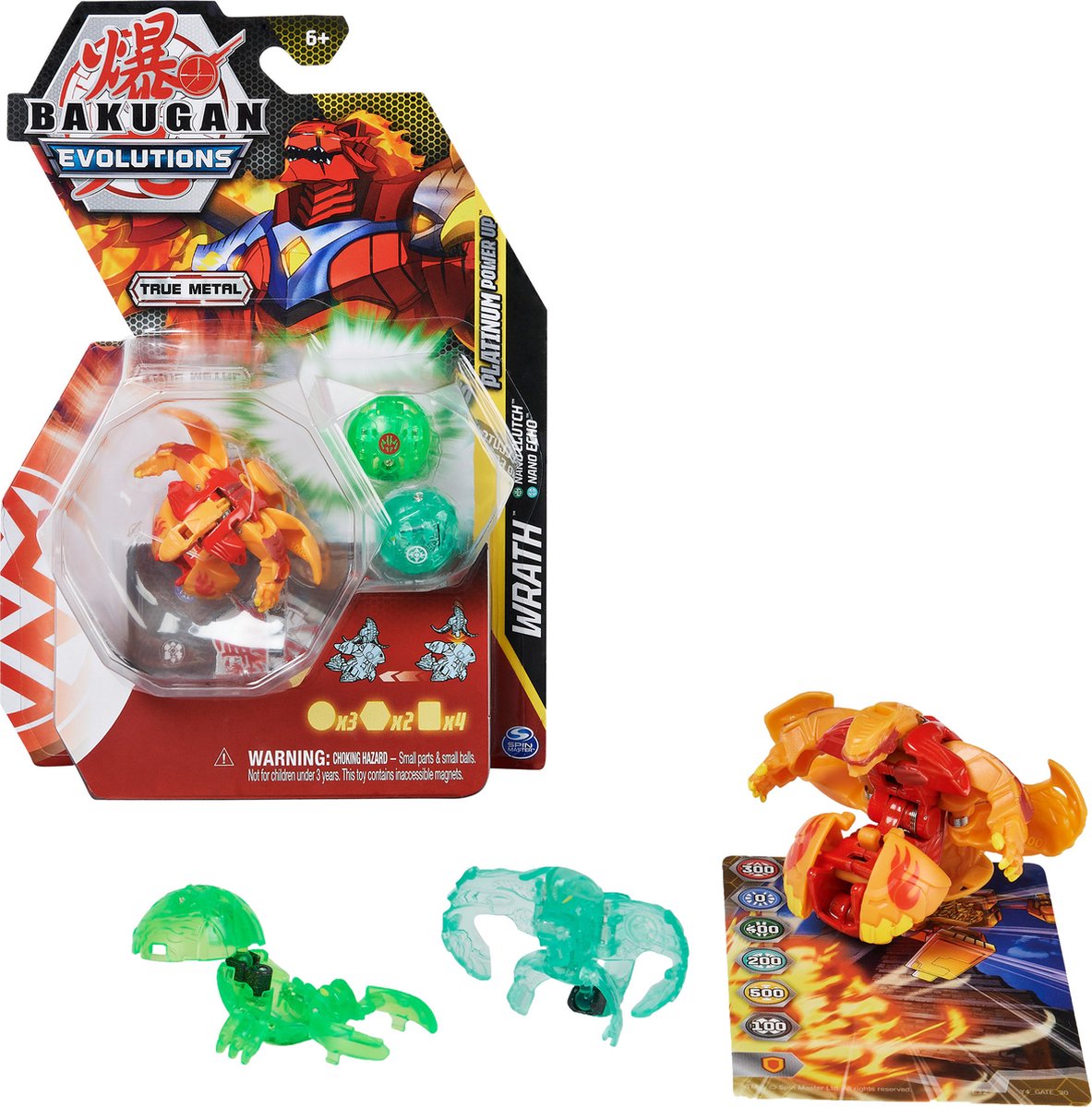 Bakugan Evolutions, Coffret Platinum Power Up Wrath avec Nano Echo et ...