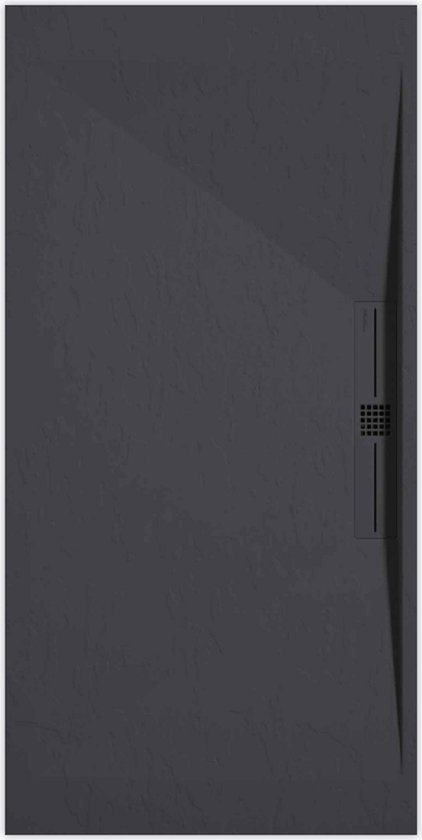 Sanifun douchebak Stone Side Anthraciet Slate 1200 x 900 P | bol