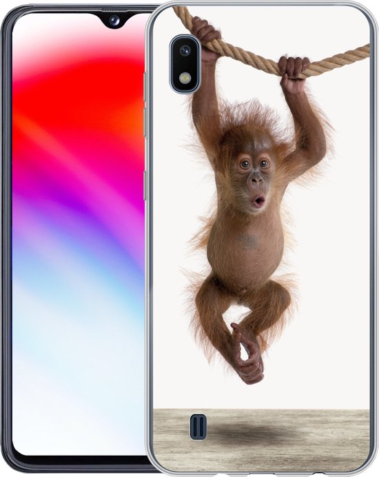 Samsung Galaxy A10 hoesje - Hangend baby Aapje - Baby - Kinderen ...