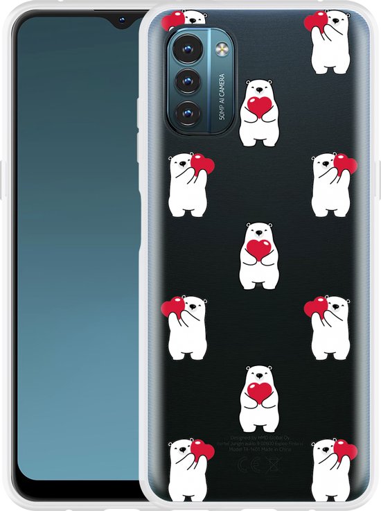 Nokia G11/G21 Hoesje Lovely Bears - Designed by Cazy | bol