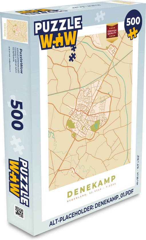 Puzzel Denekamp - Plattegrond - Stadskaart - Kaart - Legpuzzel - Puzzel ...