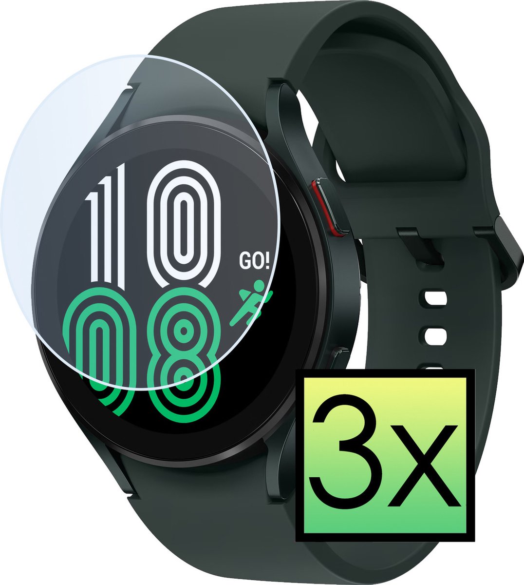 Samsung Galaxy Watch4 40 mm Screenprotector Tempered Glass Gehard Glas ...