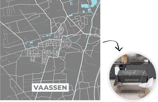 Tafelkleed - Tafellaken - 100x100 cm - Plattegrond - Vaassen ...
