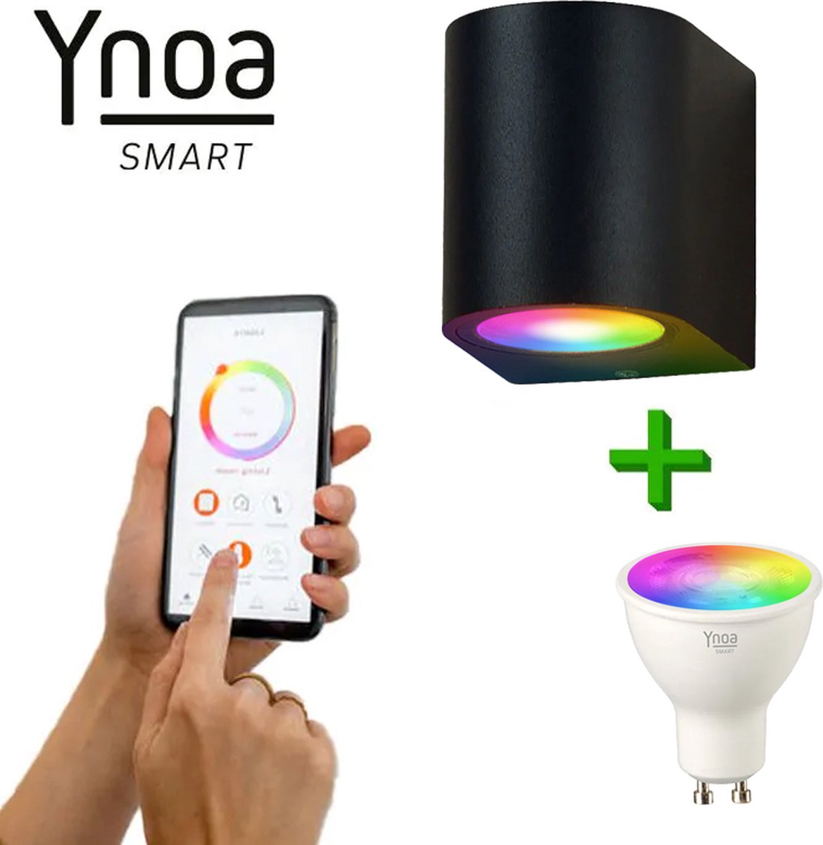 Ynoa smart home - Slimme buitenverlichting Valence - Zwart - White ...