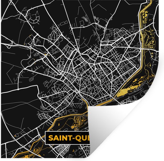 Stickers muraux - Carte - Saint-Quentin - Plan de ville - France - Plan ...